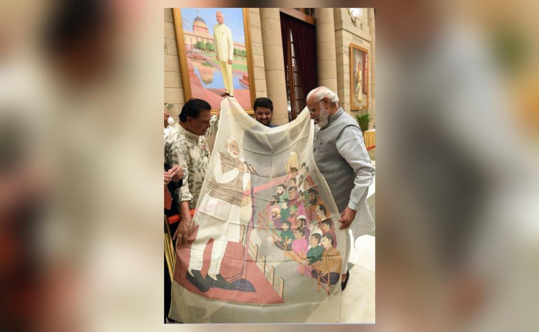 Padma Shri winner Biren Kumar Basak gave a priceless gift to PM Modi ...