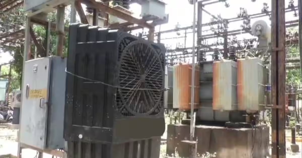 Installed coolers to keep the transformer cool in the scorching heat ...